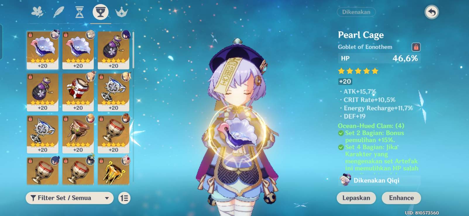 Artefak Ocean-Hued Clam | Genshin Impact | HoYoLAB