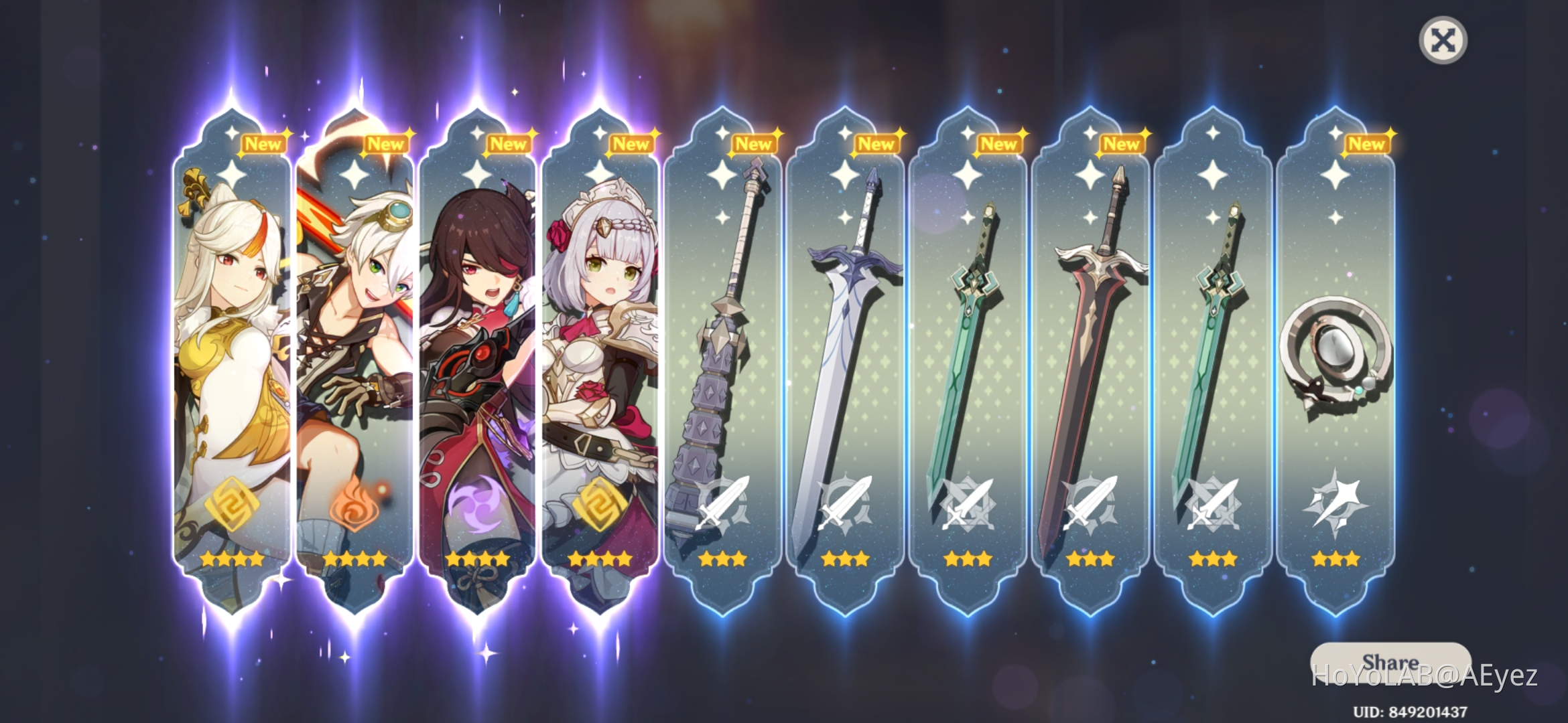 i just got 4 character on starter banner on my new account Genshin ...