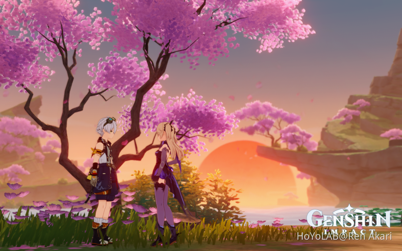 Under the Sakura Tree Genshin Impact | HoYoLAB
