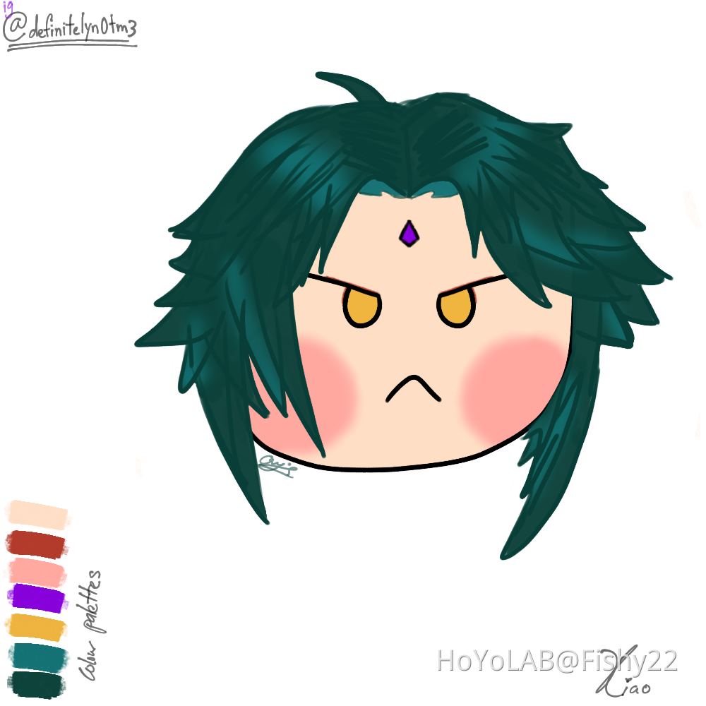 I drew chibi Xiao 👉🏻👈🏻💕 (do not repost) ig@definitelyn0tm3 Genshin ...