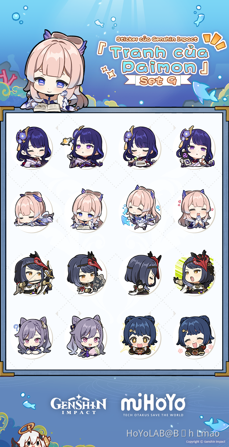 Lưu về mà làm sticker thôi 😊 Genshin Impact | HoYoLAB