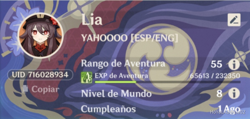 Mi UID Genshin Impact | HoYoLAB