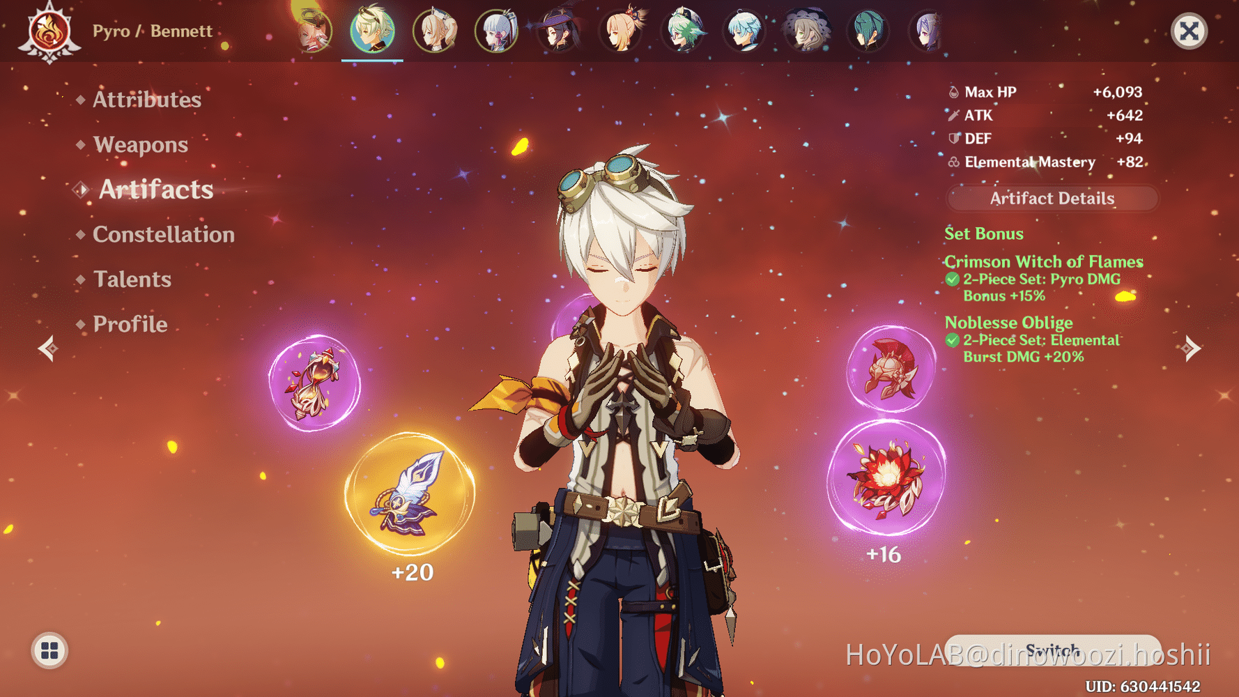 My Bennett DPS Build (give tips please) Genshin Impact | HoYoLAB