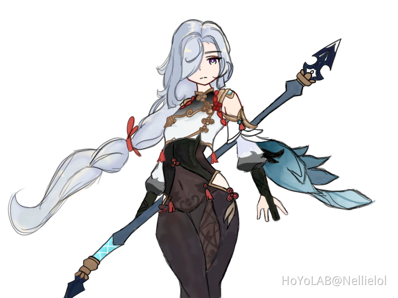 Shenhe drawing. Genshin Impact | HoYoLAB