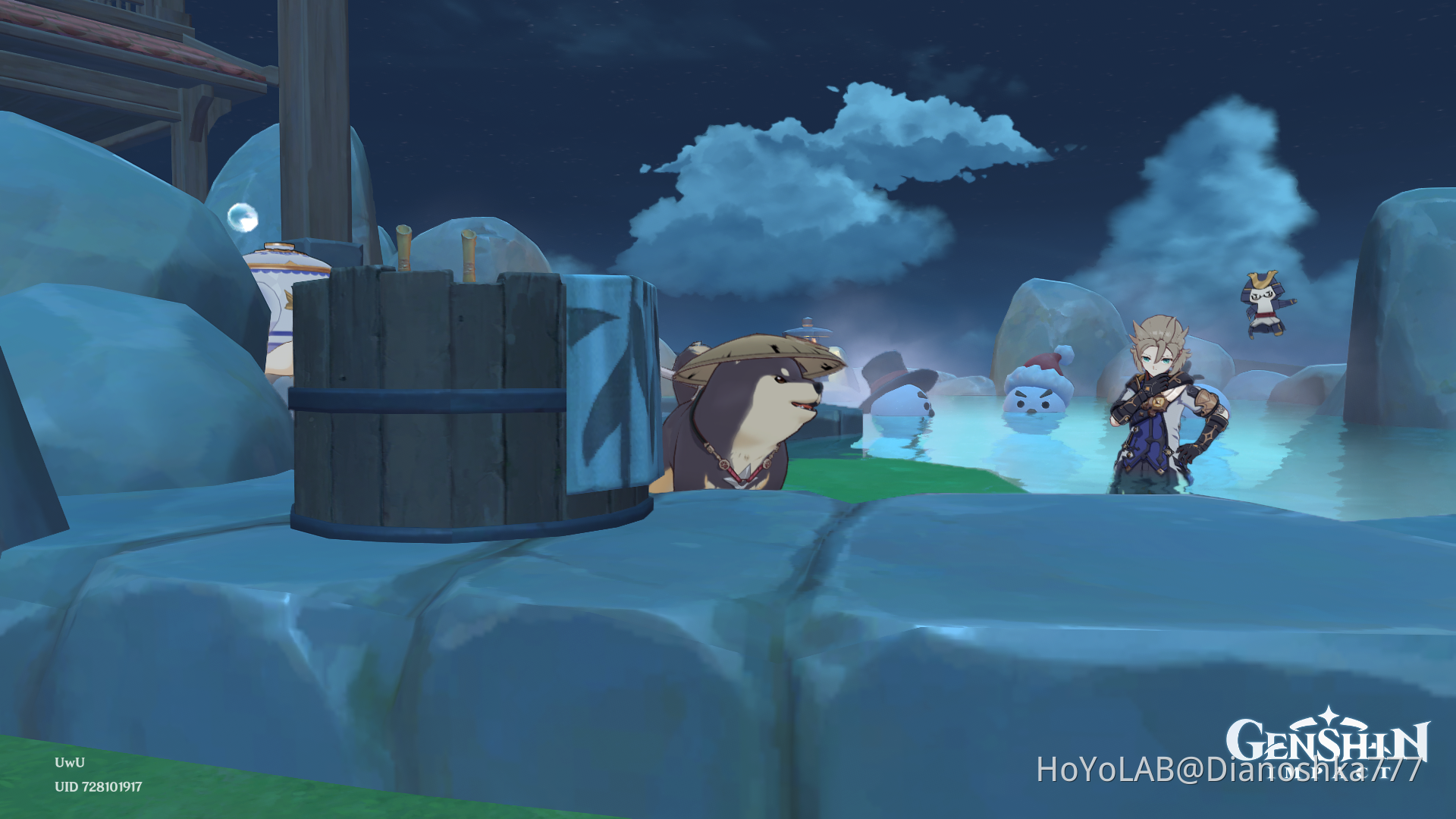 Good boii in the hot springs Genshin Impact | HoYoLAB