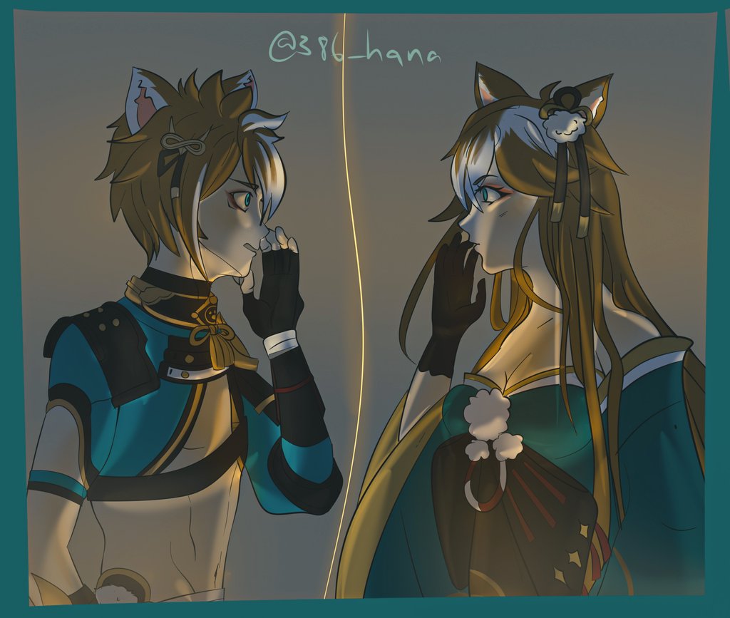 Gorou & Ms. Hina 🐶🐶 Genshin Impact | HoYoLAB
