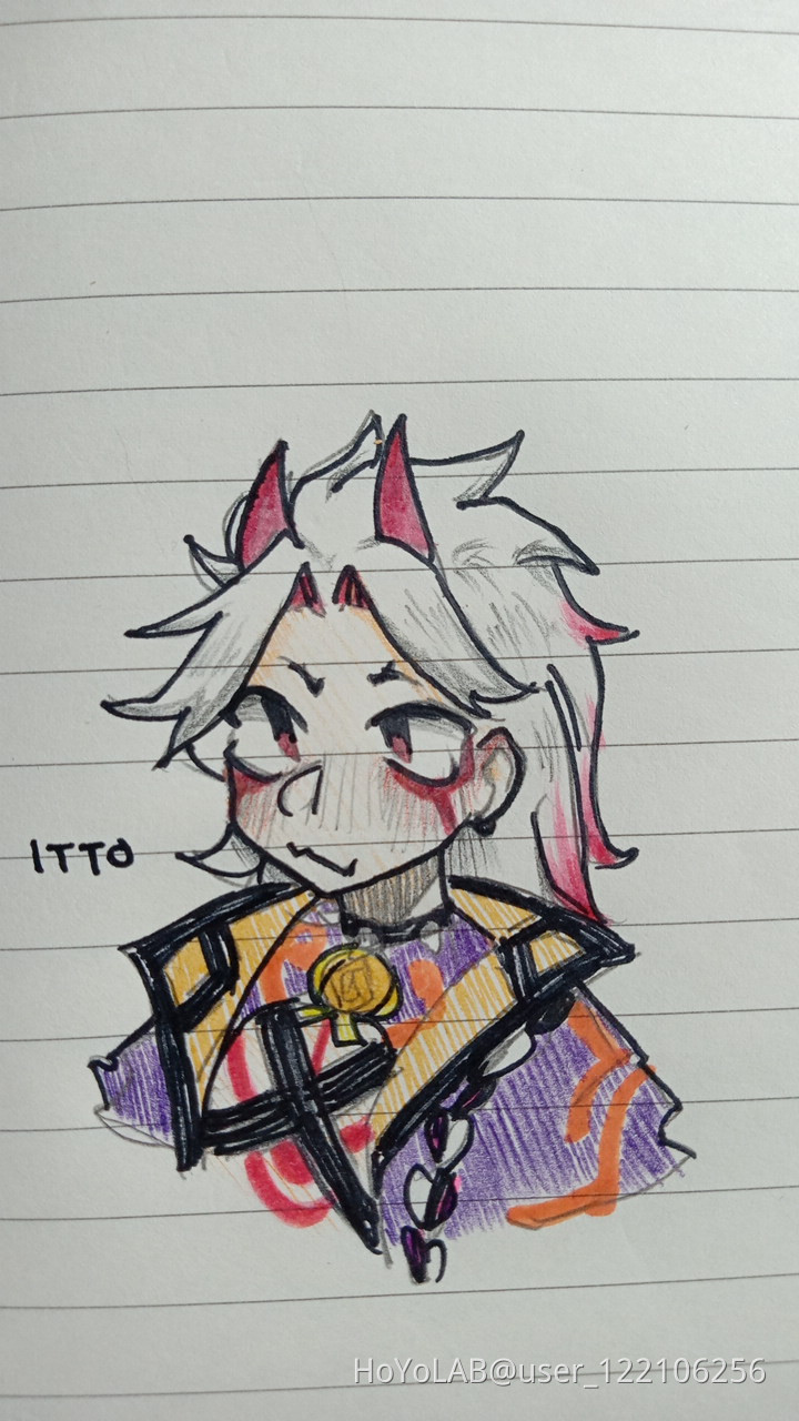 Itto sketch Genshin Impact | HoYoLAB