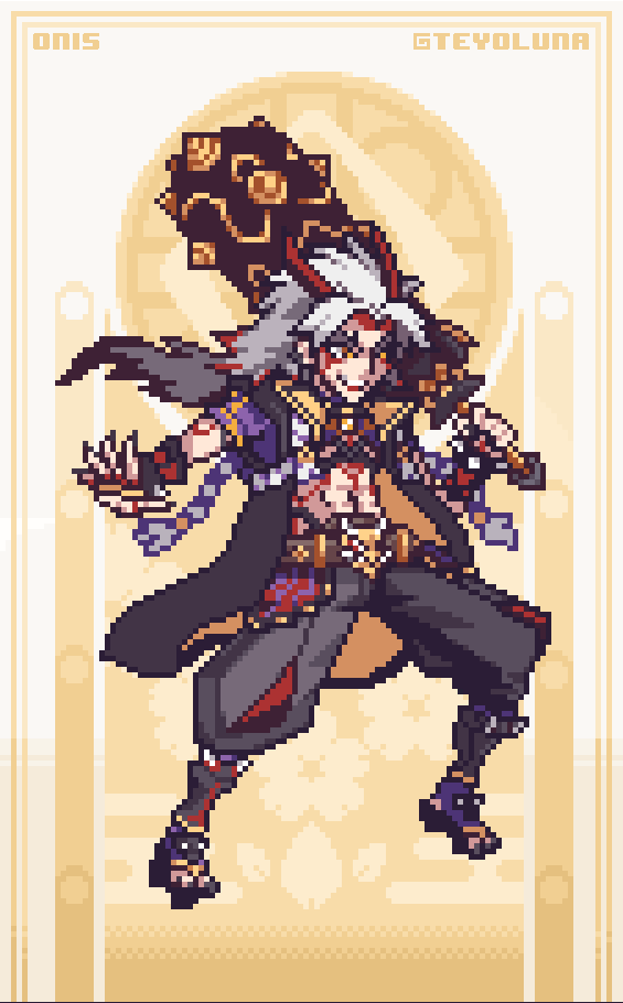 Arataki Itto Pixel Art Genshin Impact | HoYoLAB