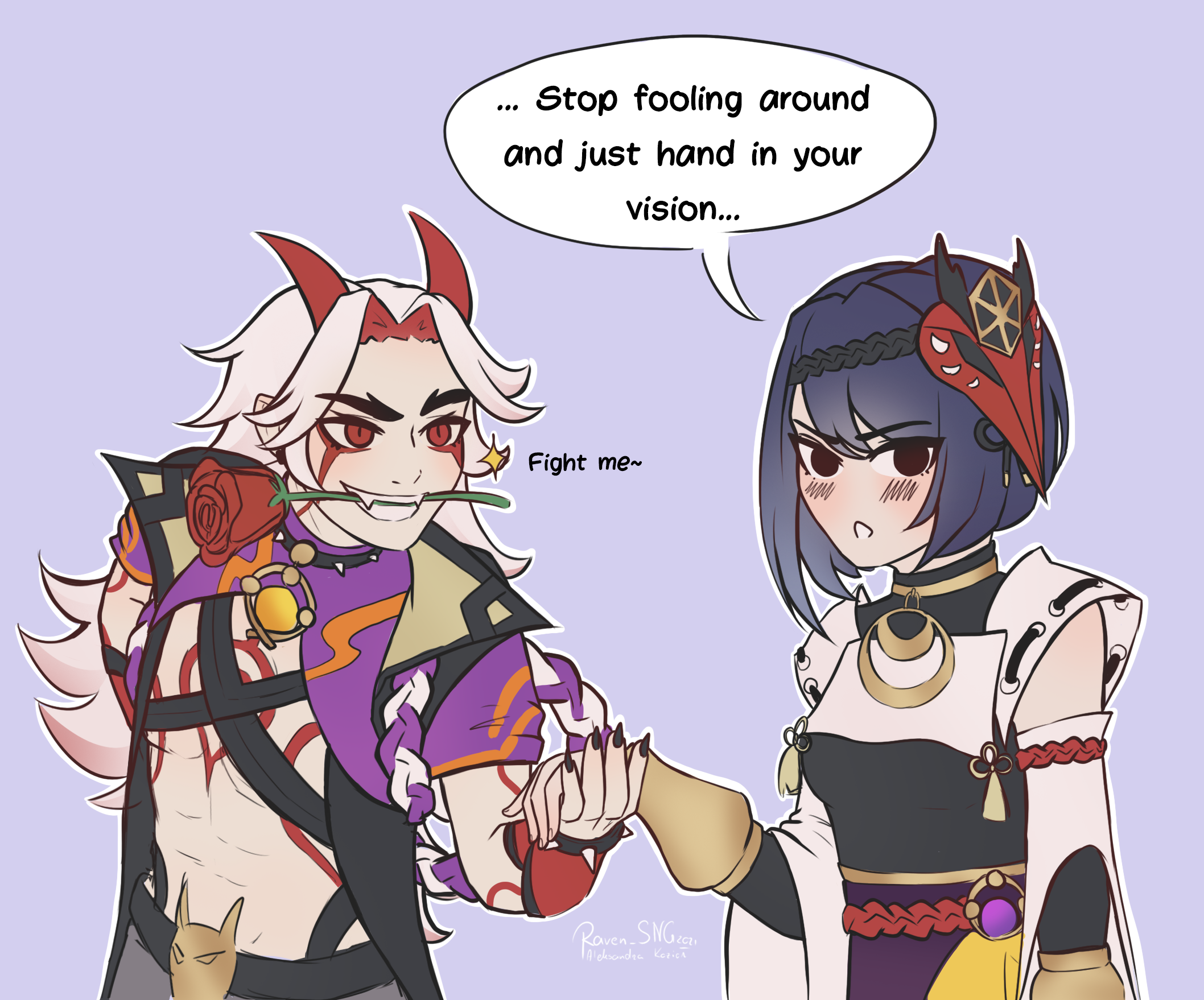 Fight me~ [IttoSara] Genshin Impact | HoYoLAB