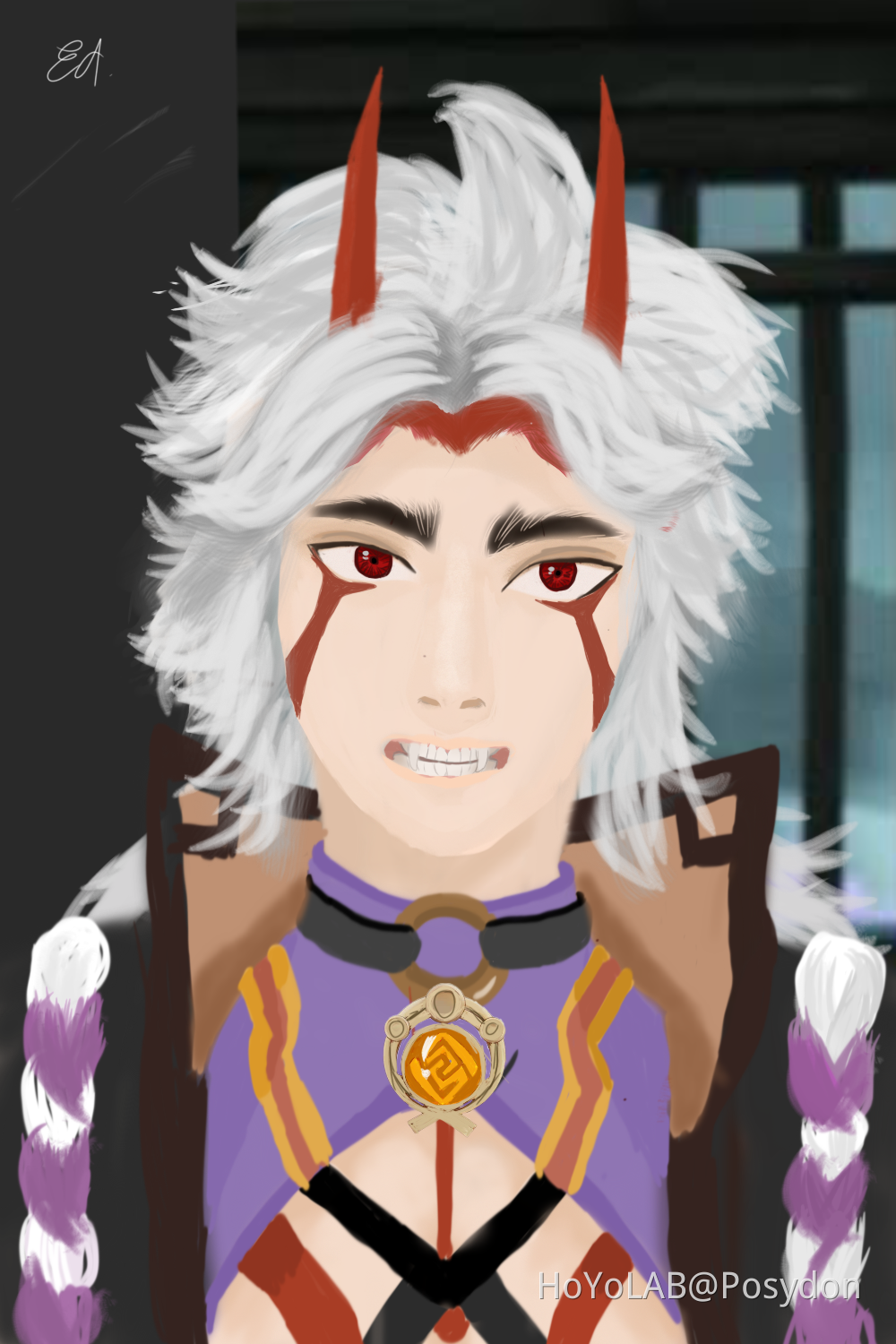 My attempt on creating semi realistic Arataki Itto Genshin Impact | HoYoLAB