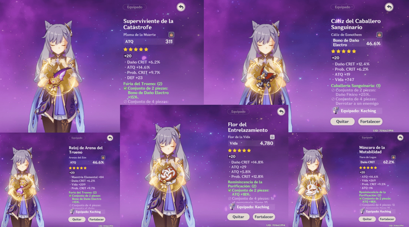 Build híbrida - Keqing (Keching) | Genshin Impact | HoYoLAB