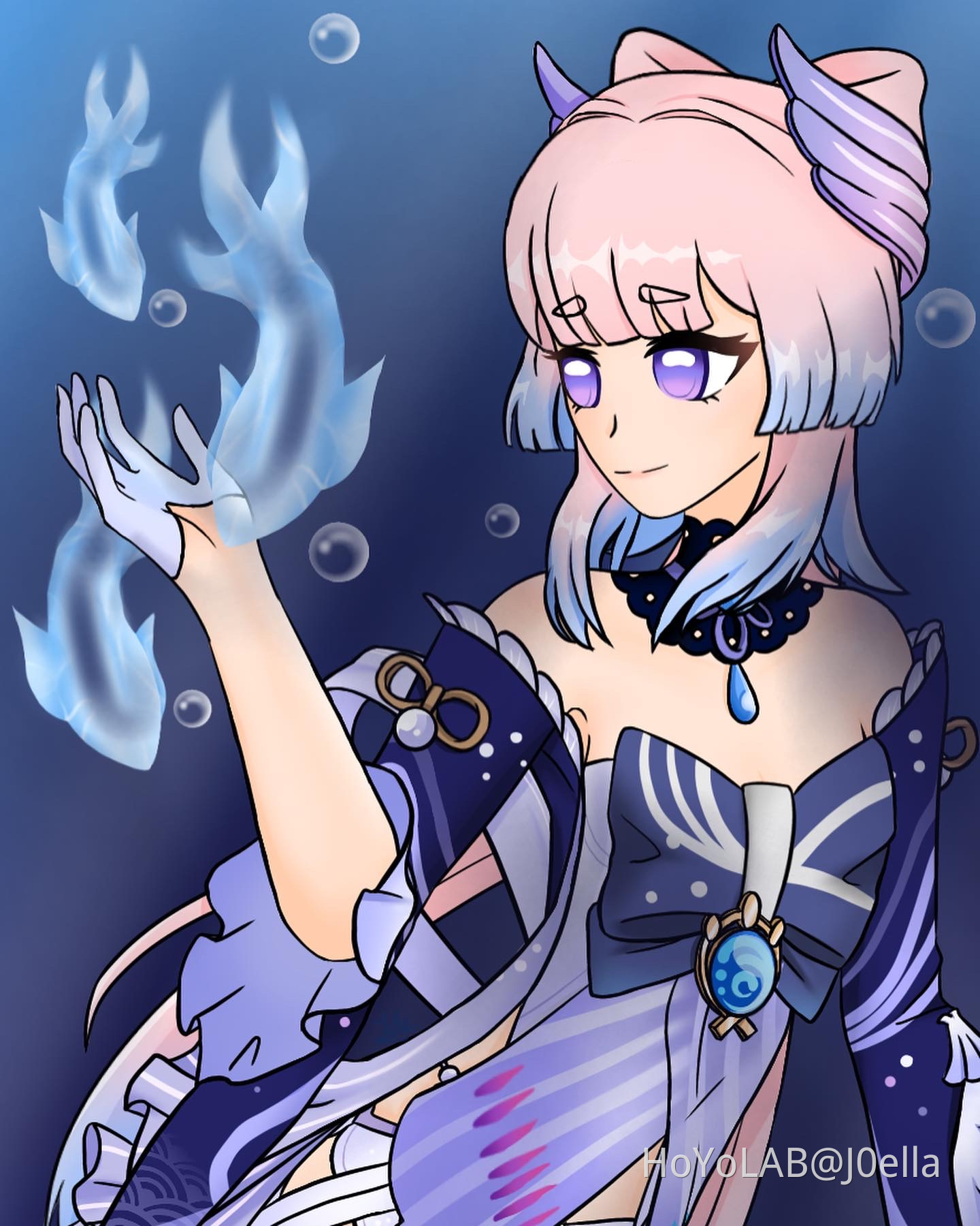 Kokomi (changed bg) Genshin Impact | HoYoLAB