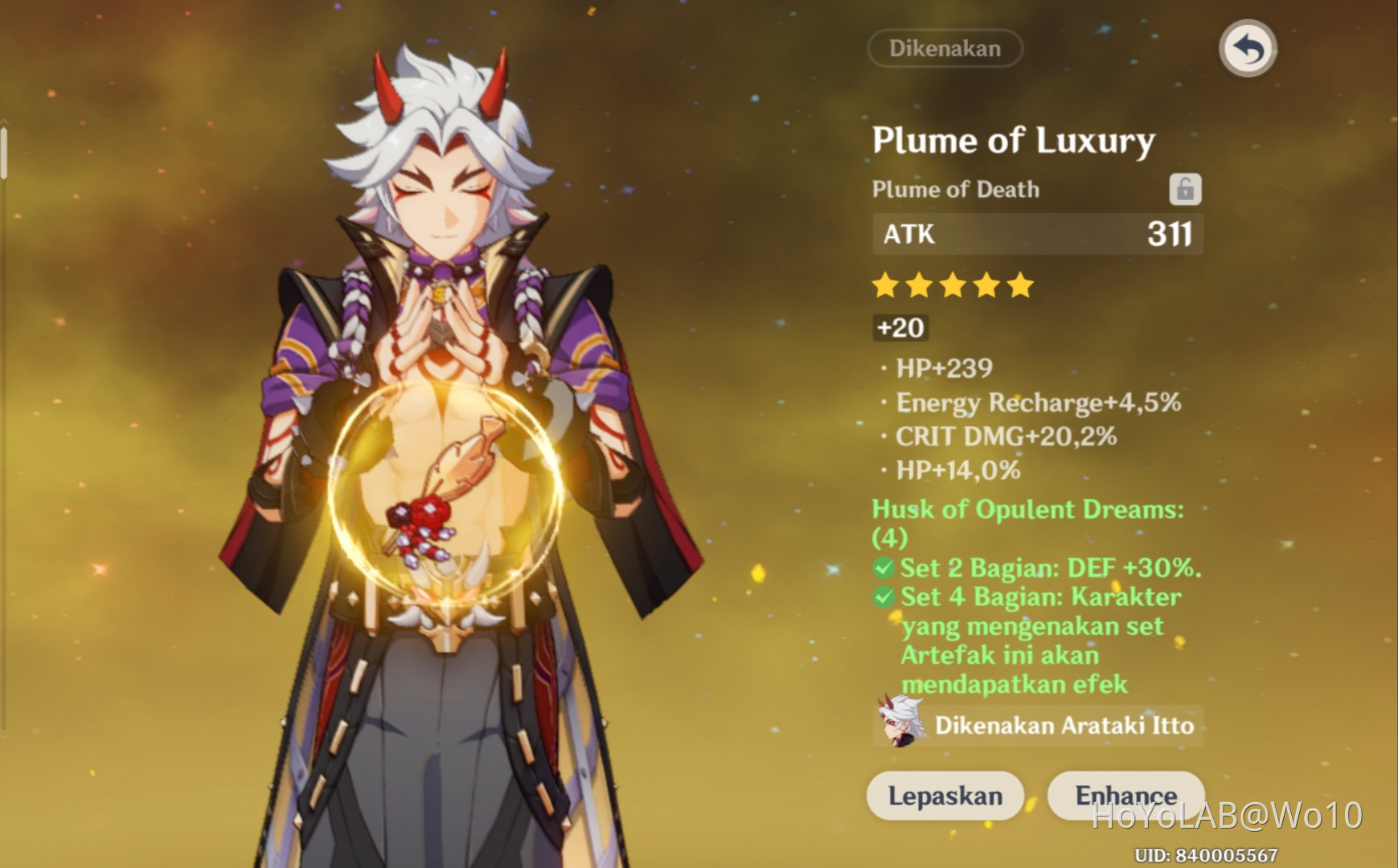 8 day farm arataki itto artifact | Genshin Impact | HoYoLAB