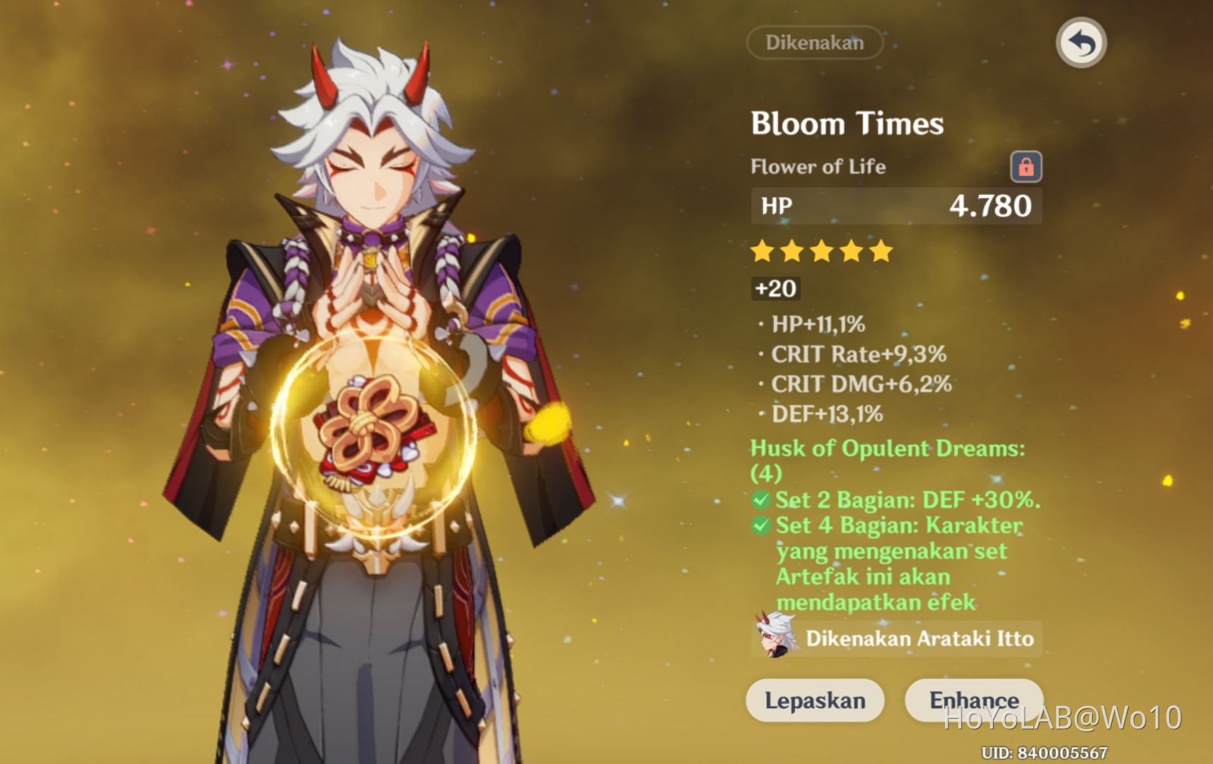 8 day farm arataki itto artifact | Genshin Impact | HoYoLAB