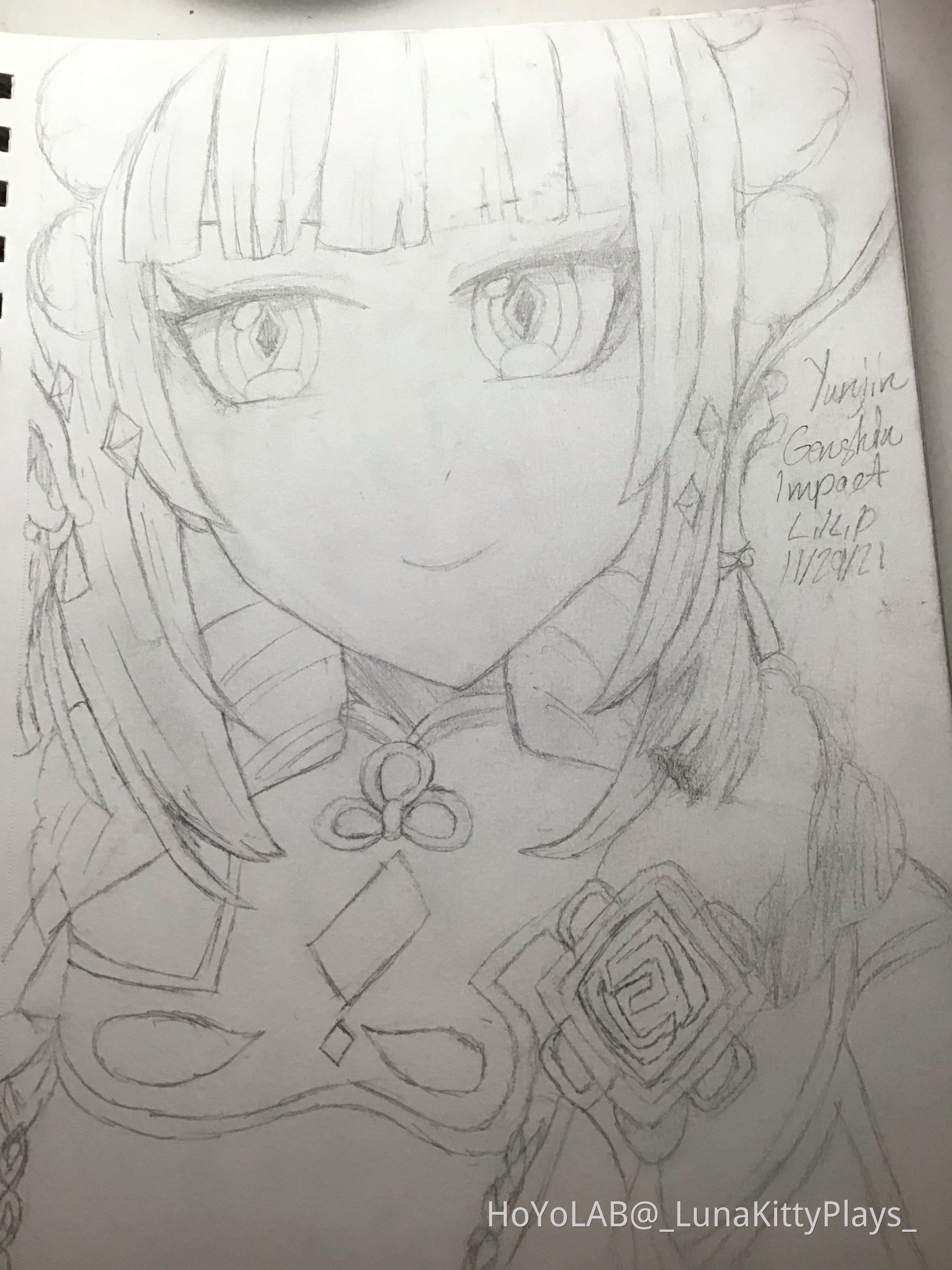 I drew Yun Jin! (And Echidna!) Genshin Impact | HoYoLAB