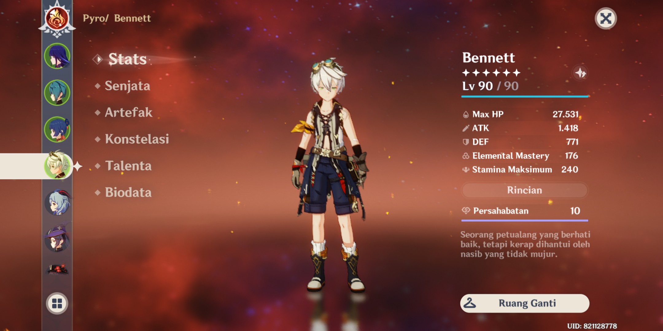 My Bennet build Genshin Impact | HoYoLAB