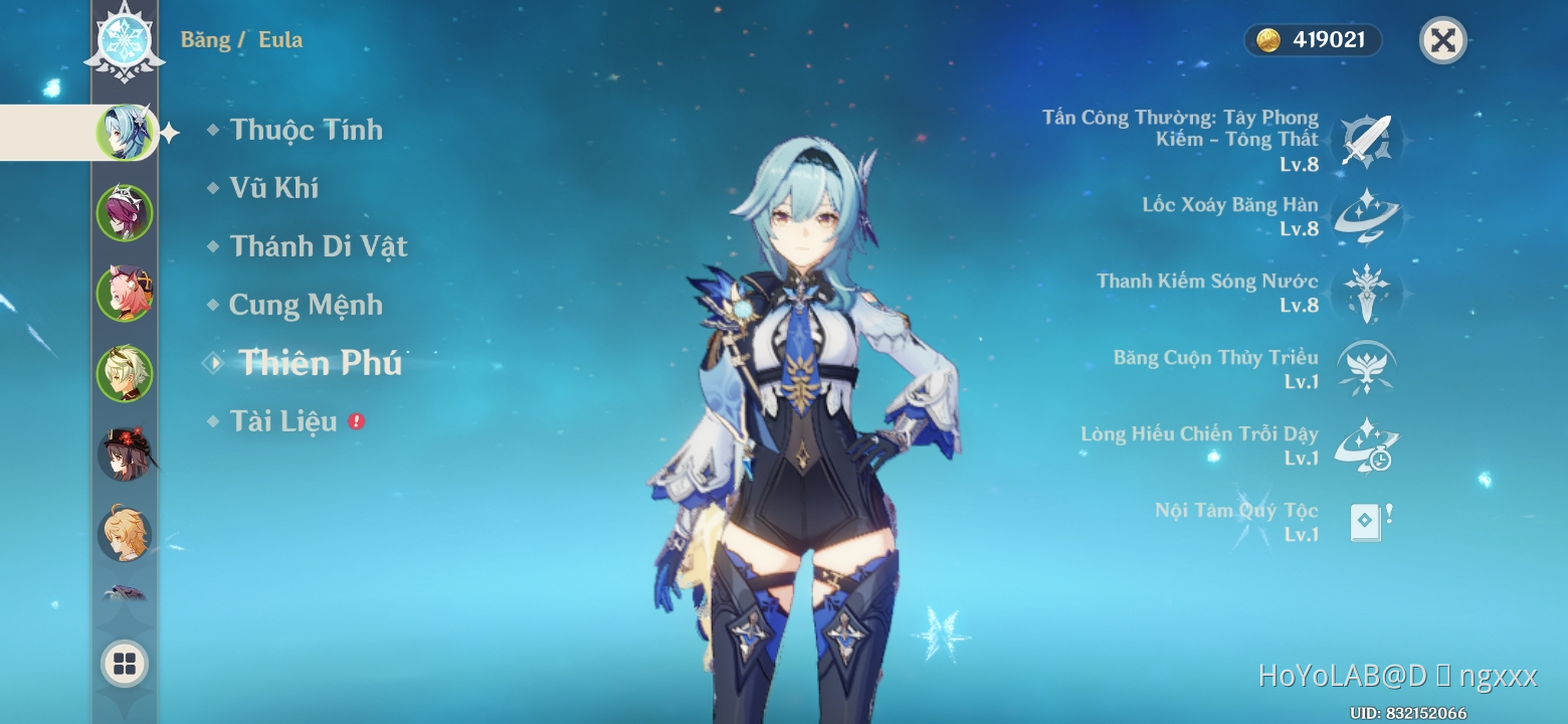 Thấy show Eula nhiều nên tui cũng show :D Genshin Impact | HoYoLAB