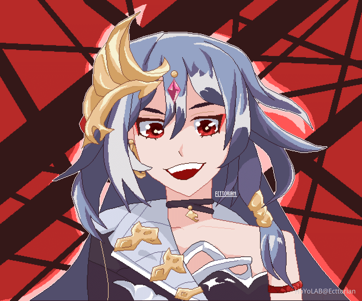Fu Hua Herrscher of Sentience pixelart Honkai Impact 3rd | HoYoLAB