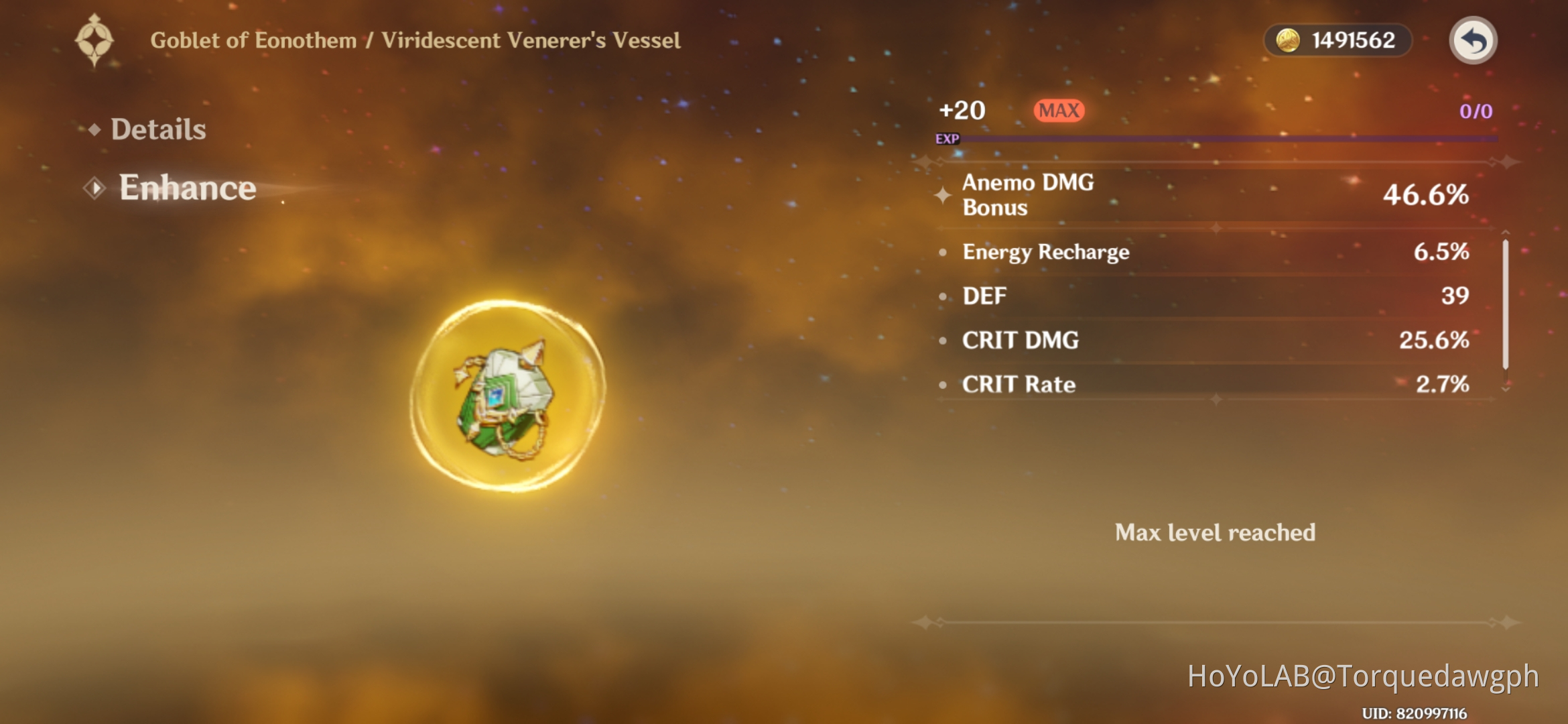 For my Future Xiao!!! The last piece of artifact, now I'm done with ...