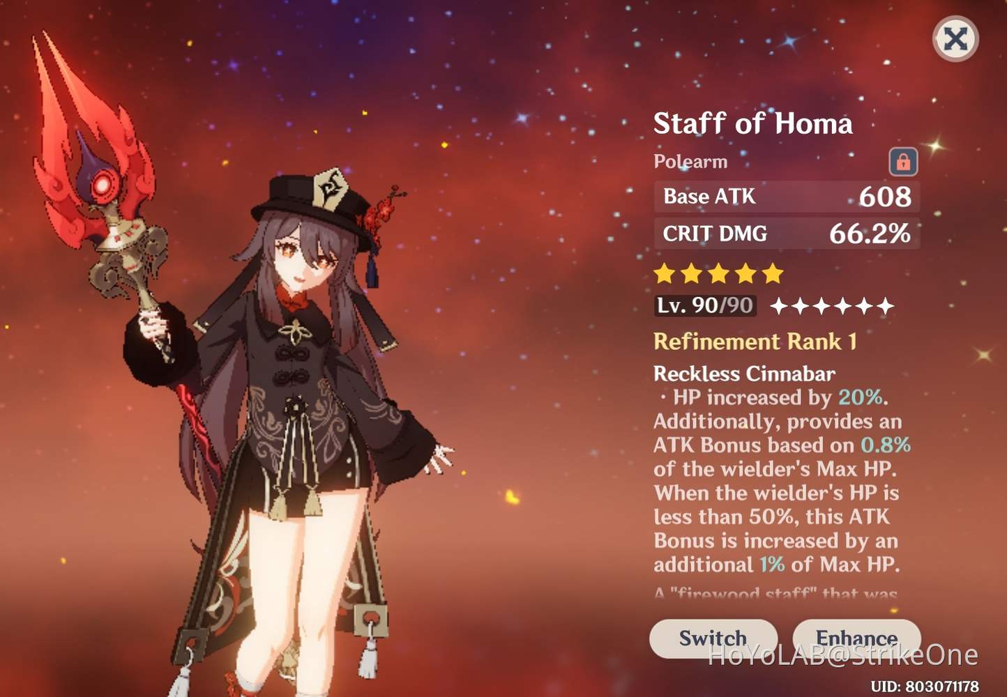 My final hutao build Genshin Impact | HoYoLAB