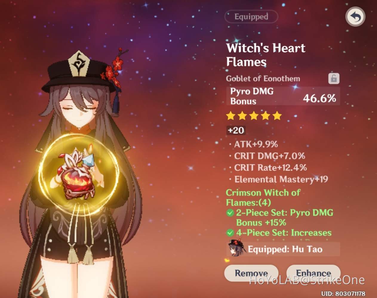 My final hutao build Genshin Impact | HoYoLAB