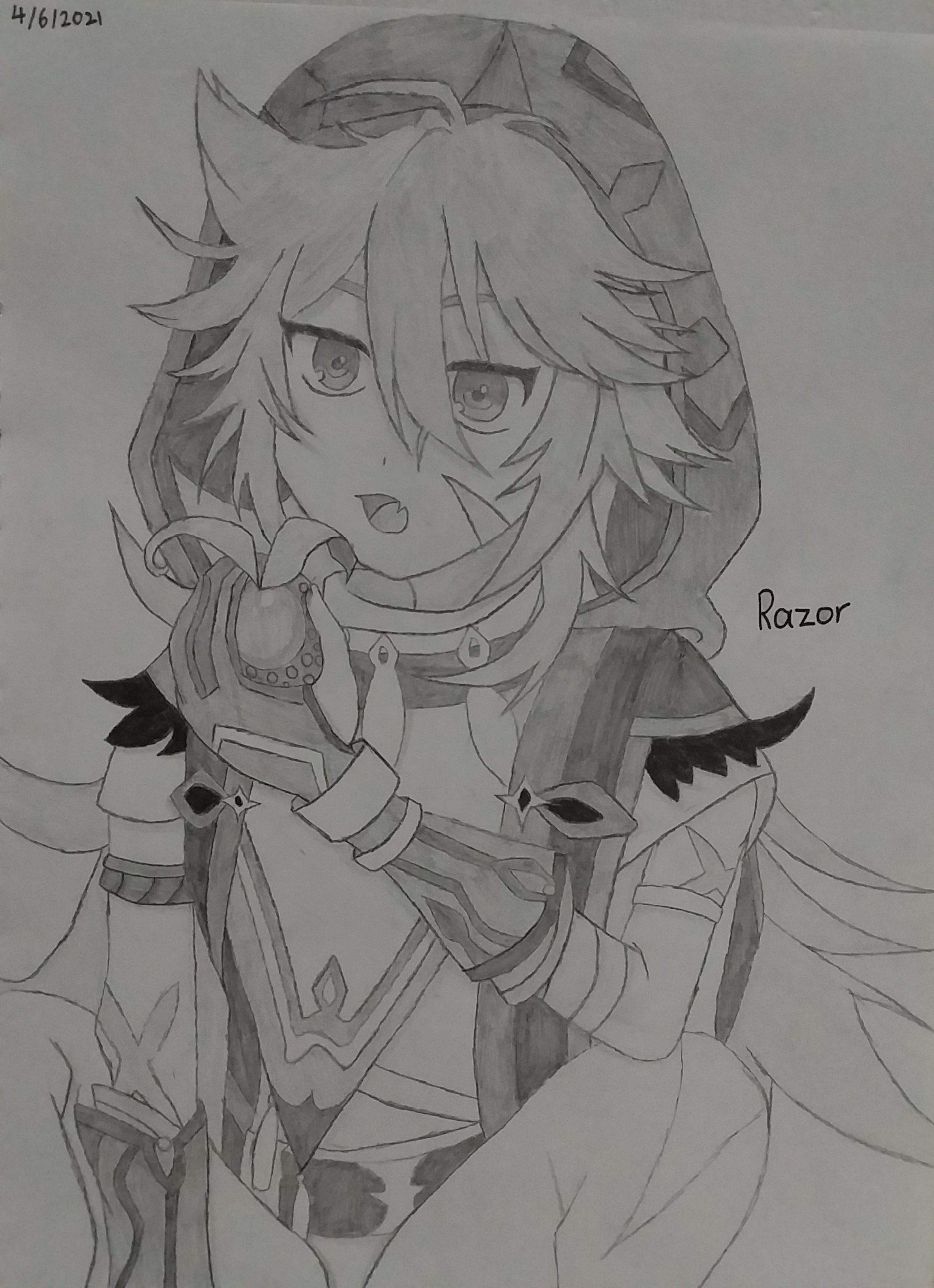 Razor drawing Genshin Impact | HoYoLAB