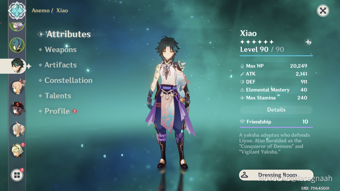 my xiao stats Genshin Impact | HoYoLAB