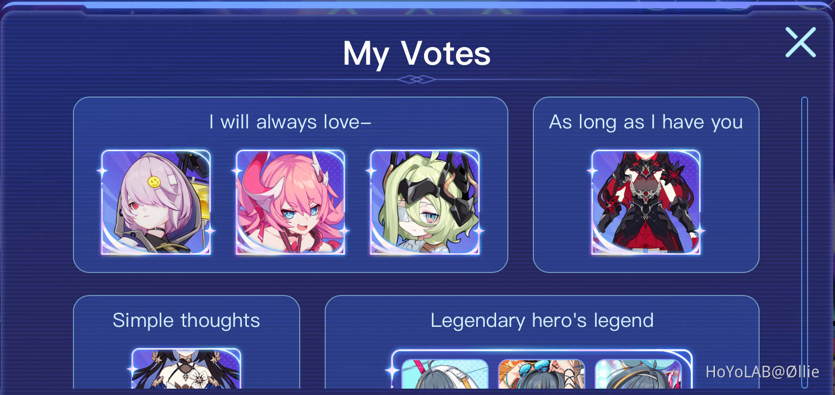 My Stan Awards Votes! Honkai Impact 3rd | HoYoLAB