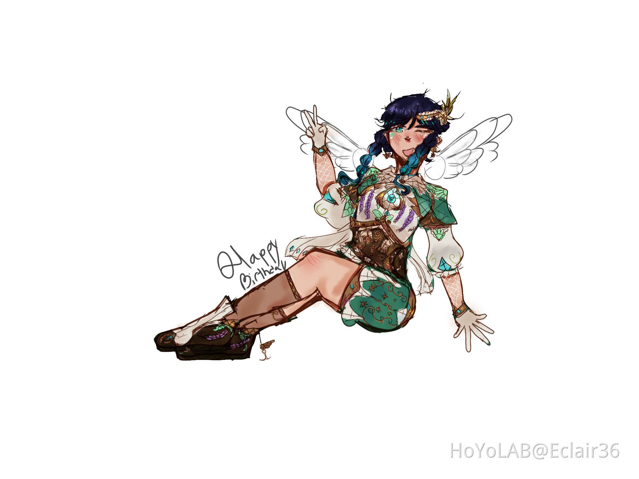 Ventii (art for a friend) Genshin Impact | HoYoLAB