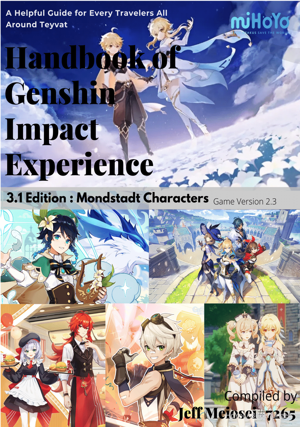 Handbook Of Genshin Impact Experience 3.1 Edition, Mondstadt Characters ...