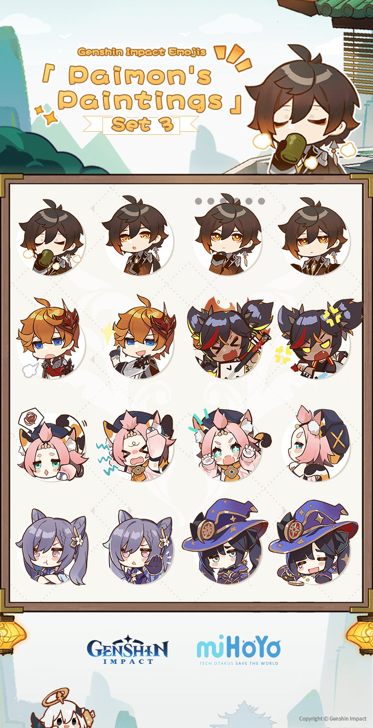 Genshin Impact ｜ Paimon's Paintings III Emojis Now Available! Genshin ...