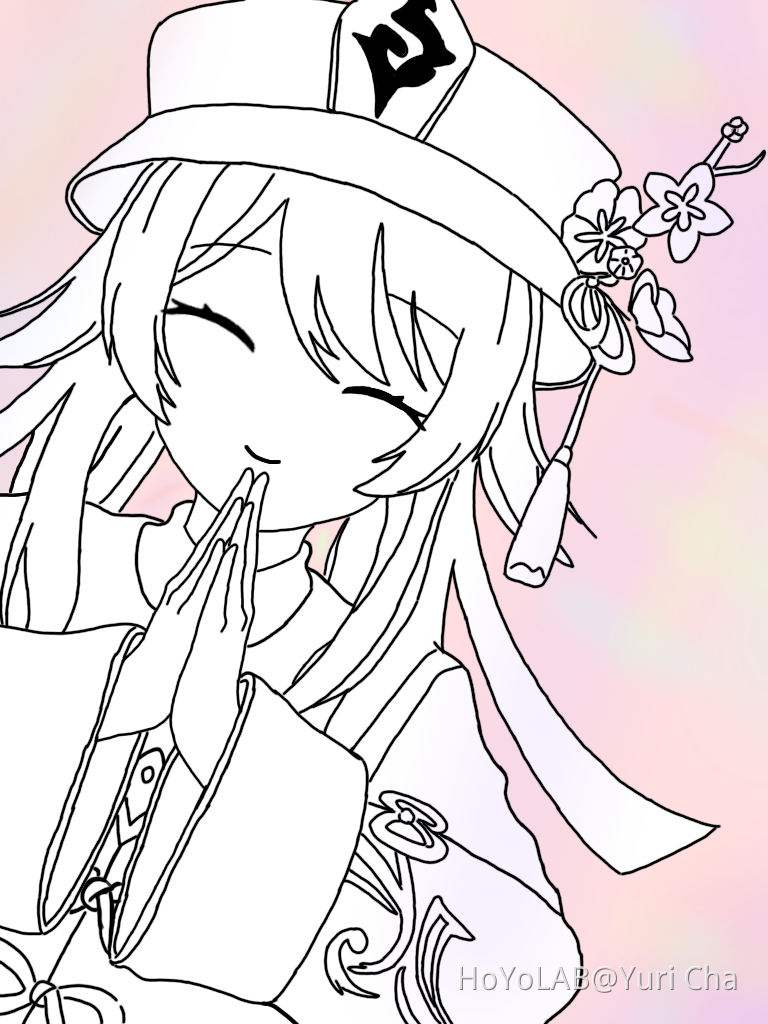 Hu Tao drawing Genshin Impact | HoYoLAB