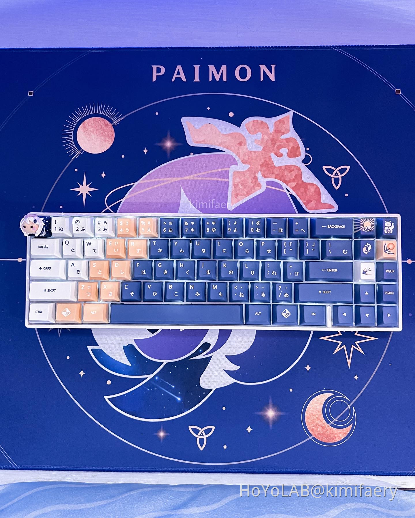 I designed a Paimon themed keyboard and deskmat! 🤍 Genshin Impact | HoYoLAB