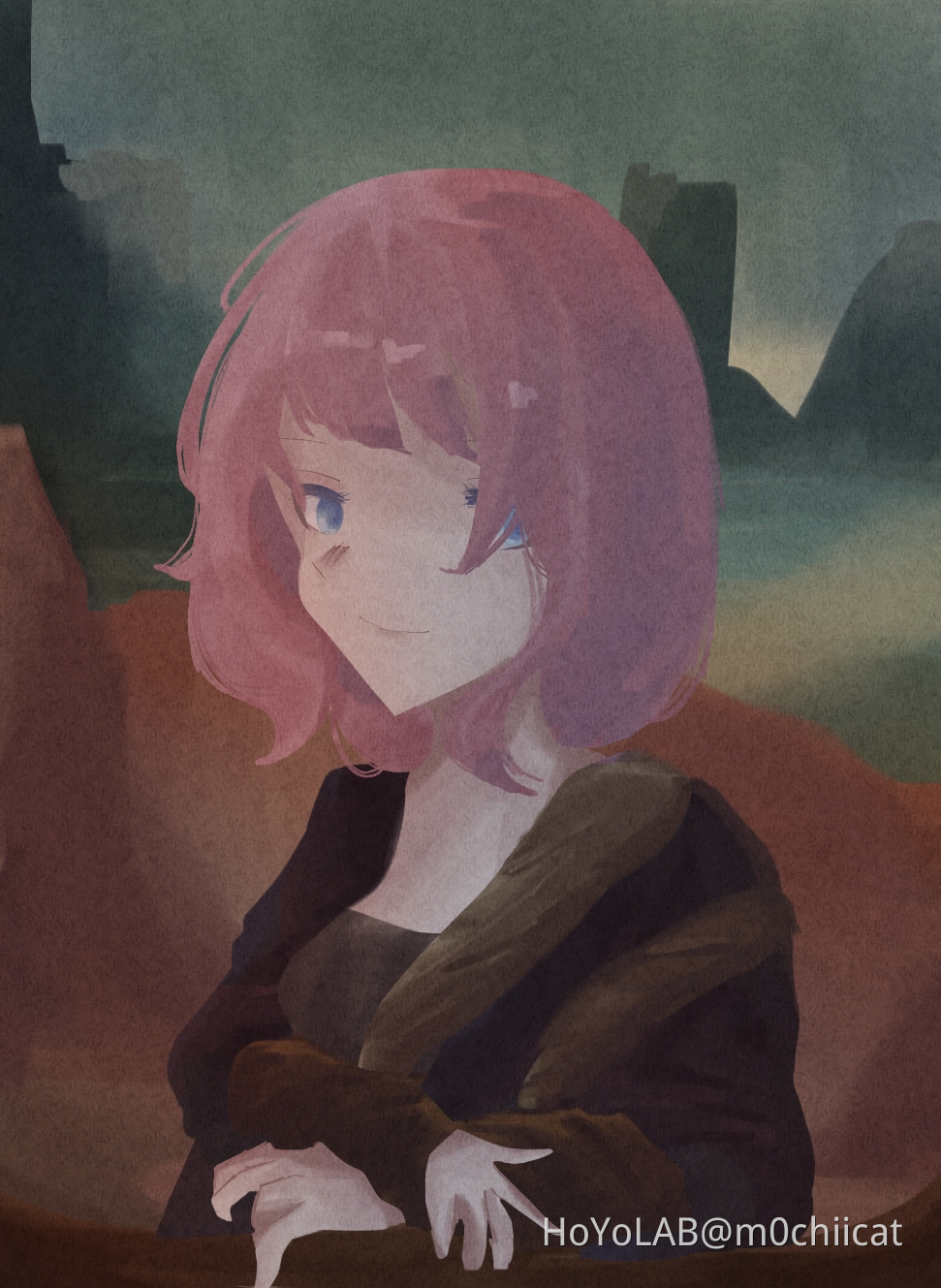 Look guys its the famous mona li- wait a minute.. Honkai Impact 3rd ...