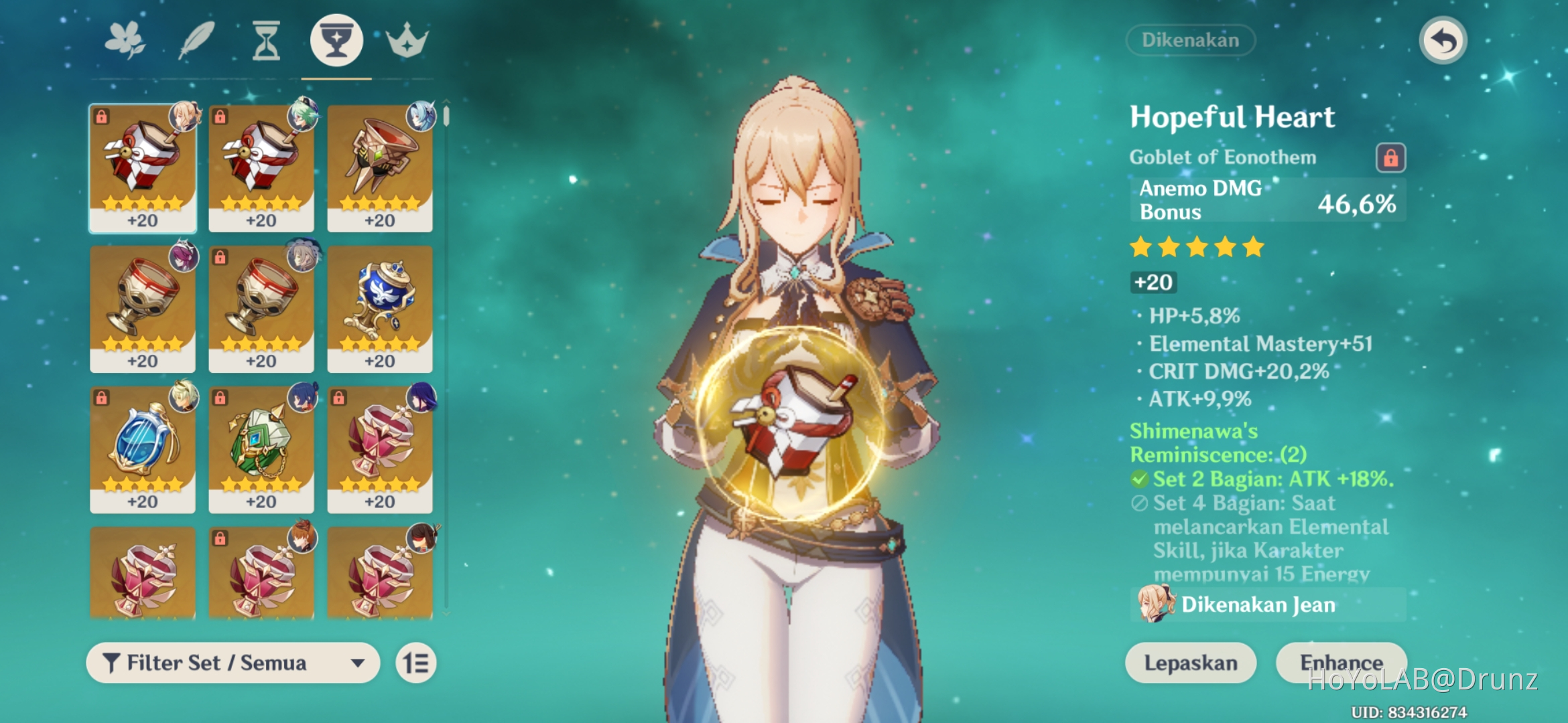 anemo artefacts Genshin Impact | HoYoLAB