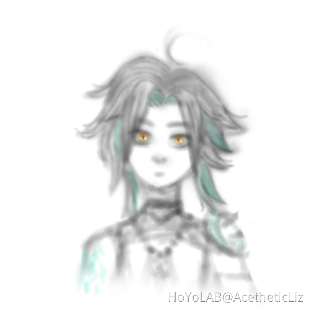 Xiao digital sketch Genshin Impact | HoYoLAB