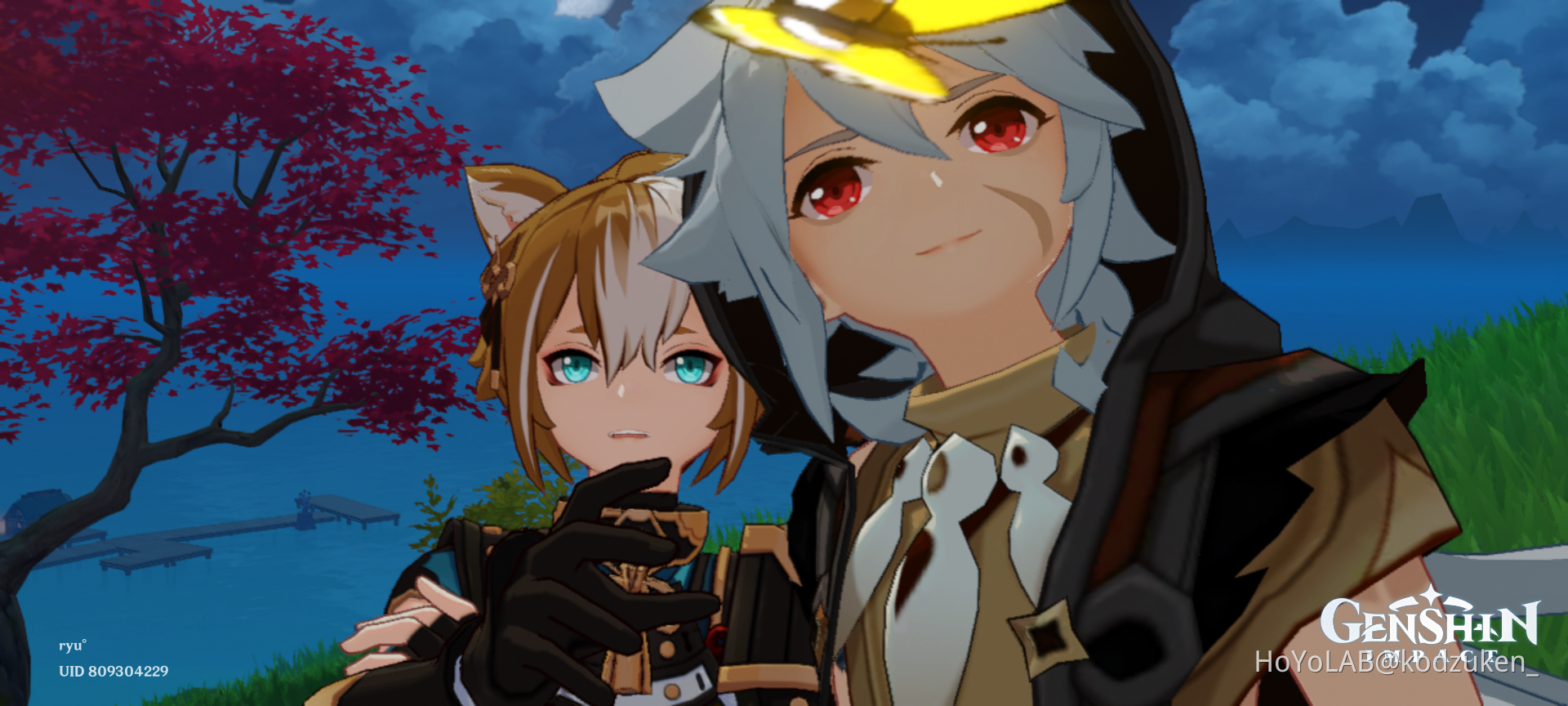 Razor and Gorou playing with a butterfly Genshin Impact | HoYoLAB