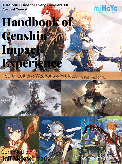 Collection of Handbook Of Genshin Impact Experience Series 2020/2021 (9 ...