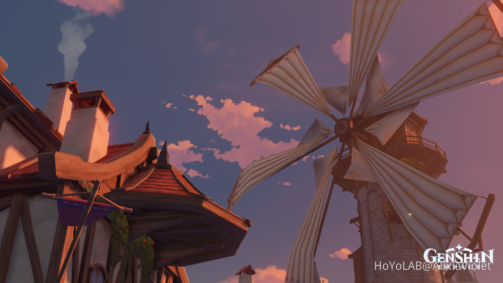 Windmills At Sunset Genshin Impact | HoYoLAB