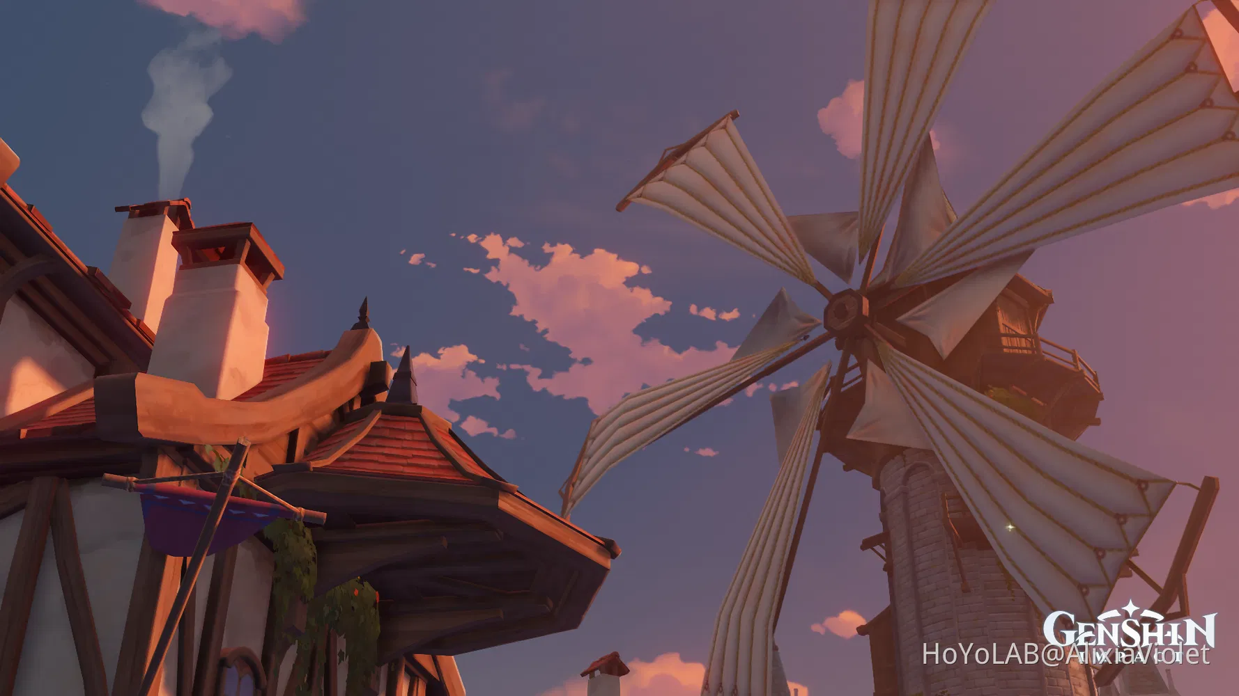Windmills At Sunset Genshin Impact | HoYoLAB