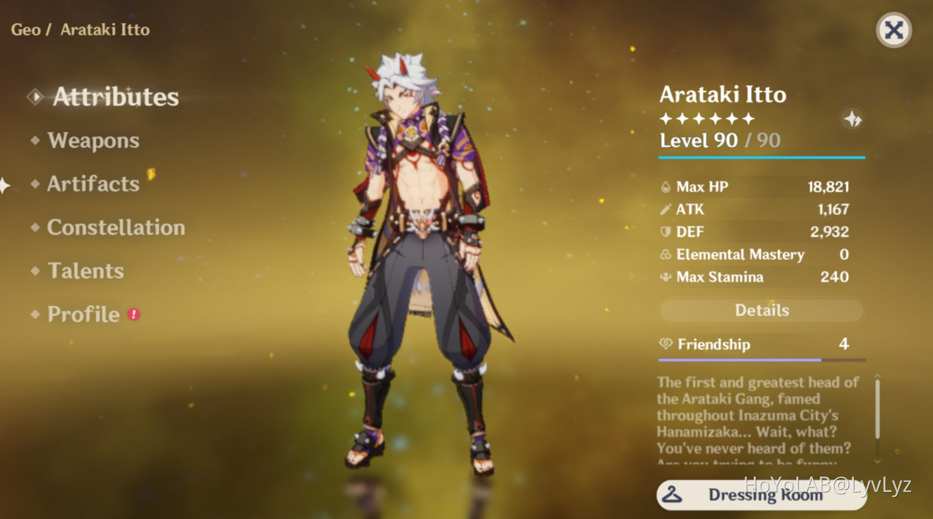 My Arataki Itto build and stats so far~ Genshin Impact | HoYoLAB