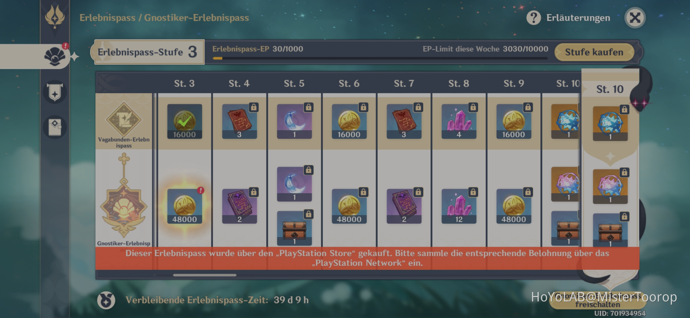 Gnostiker Erlebnispass Genshin Impact | HoYoLAB