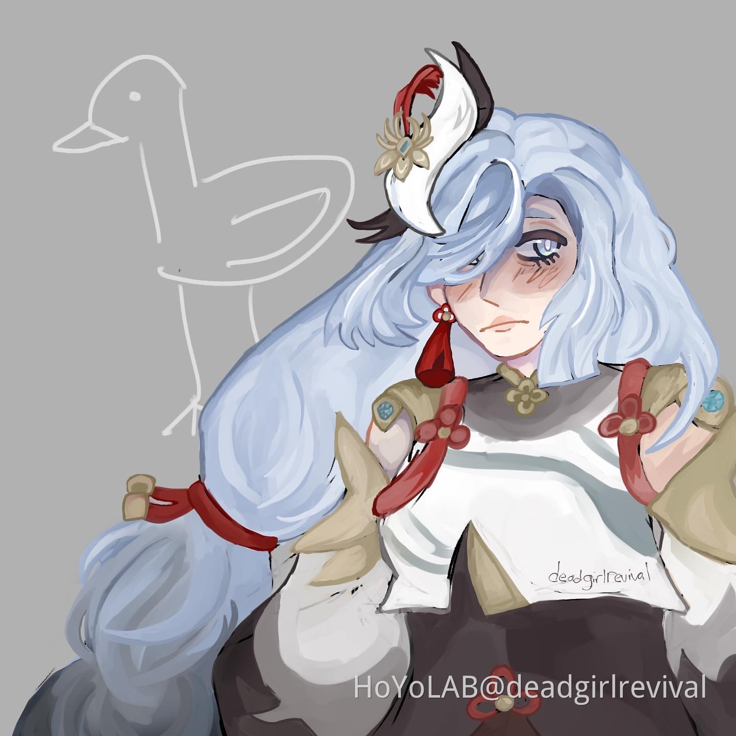 Shenhe art Genshin Impact | HoYoLAB