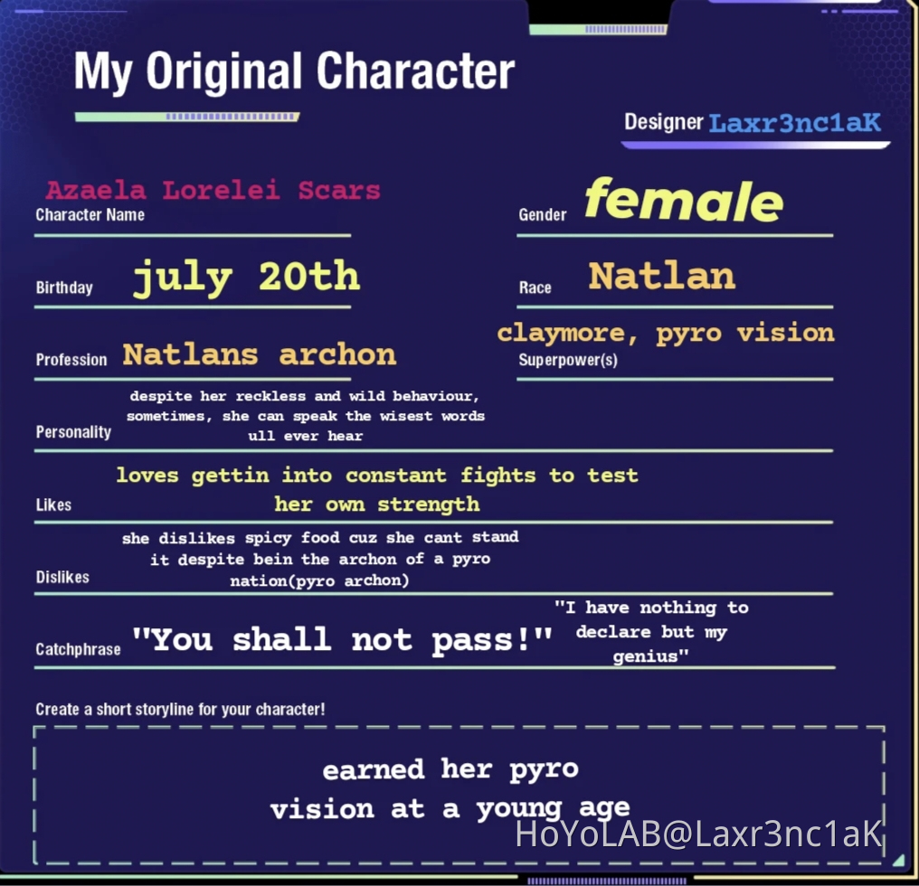 My Original Character #OriginalCharacter | HoYoLAB