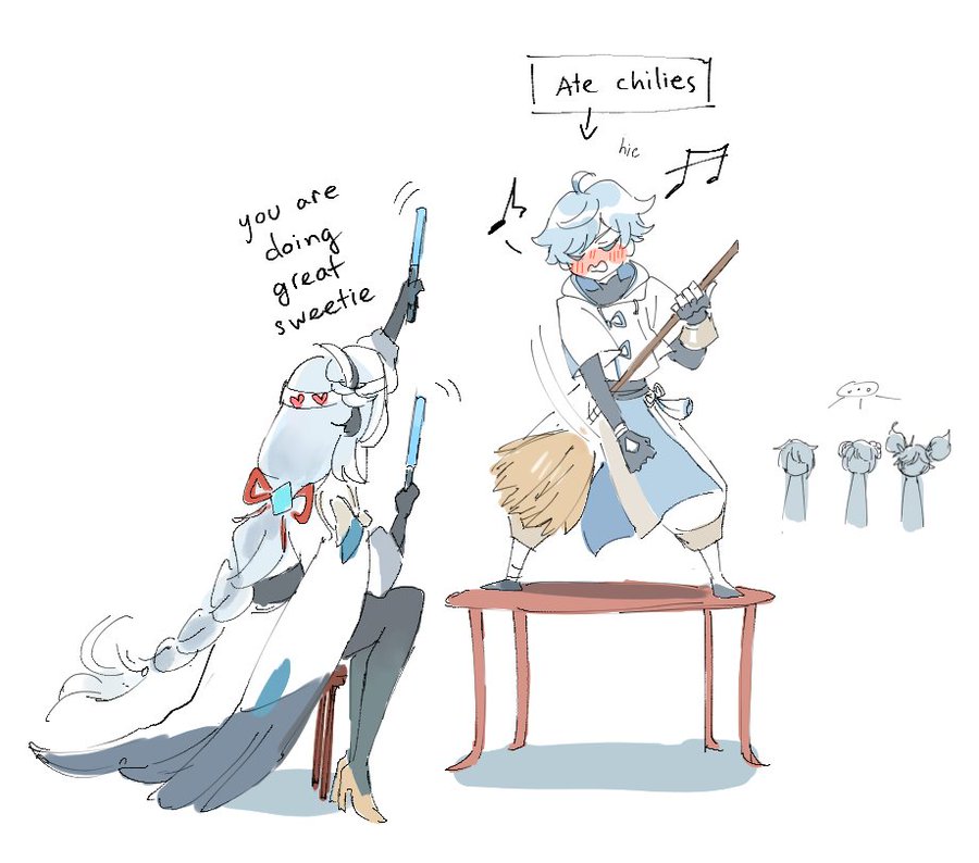 Shenhe supporting her nephew ️ Genshin Impact | HoYoLAB