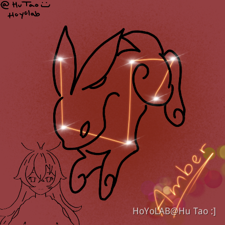 Redrawing everyone’s constellation | Amber 1/46 Genshin Impact | HoYoLAB