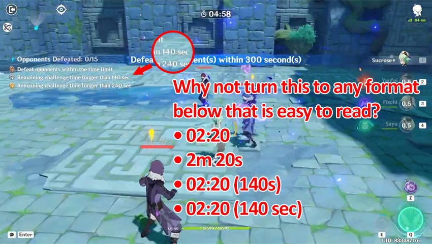 Timed challenge seconds suggestion Genshin Impact | HoYoLAB