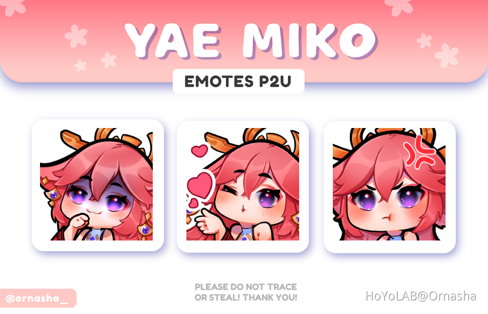 🌸 P2U YAE MIKO EMOTES 🌸 Genshin Impact | HoYoLAB