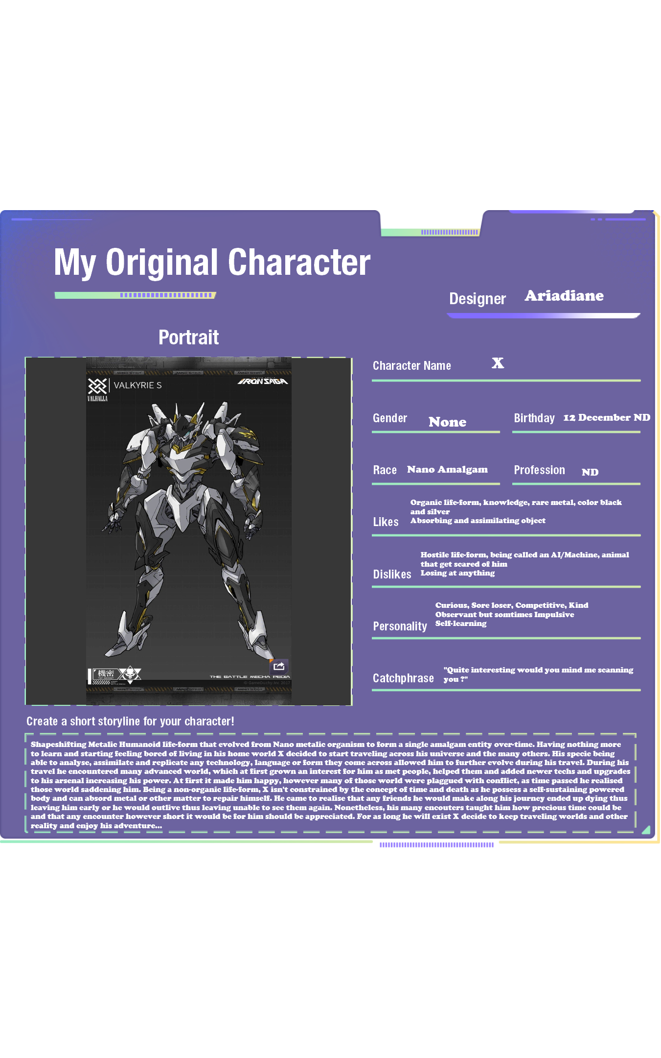 OC - Love mech so why not metalic being character | HoYoLAB