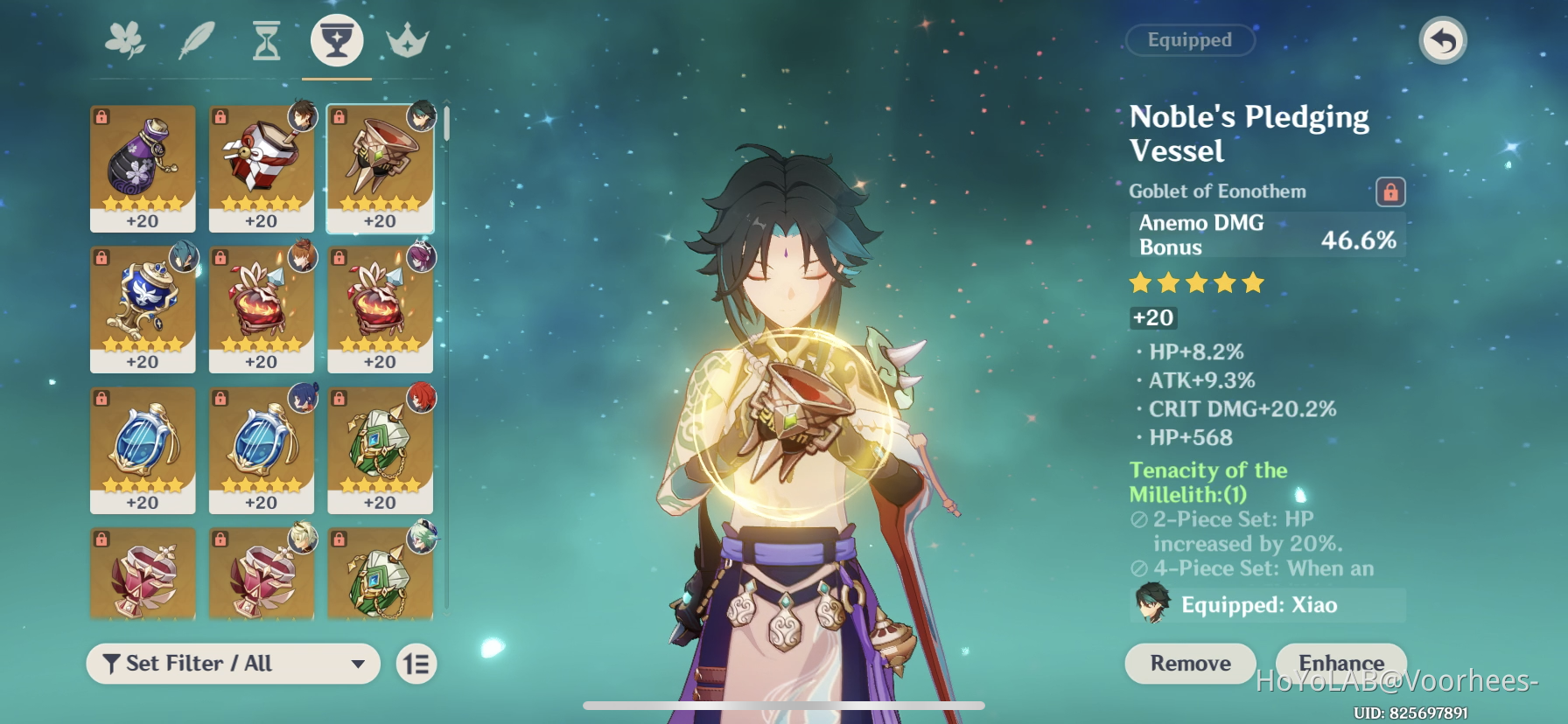 My F2P Xiao stats | Genshin Impact | HoYoLAB